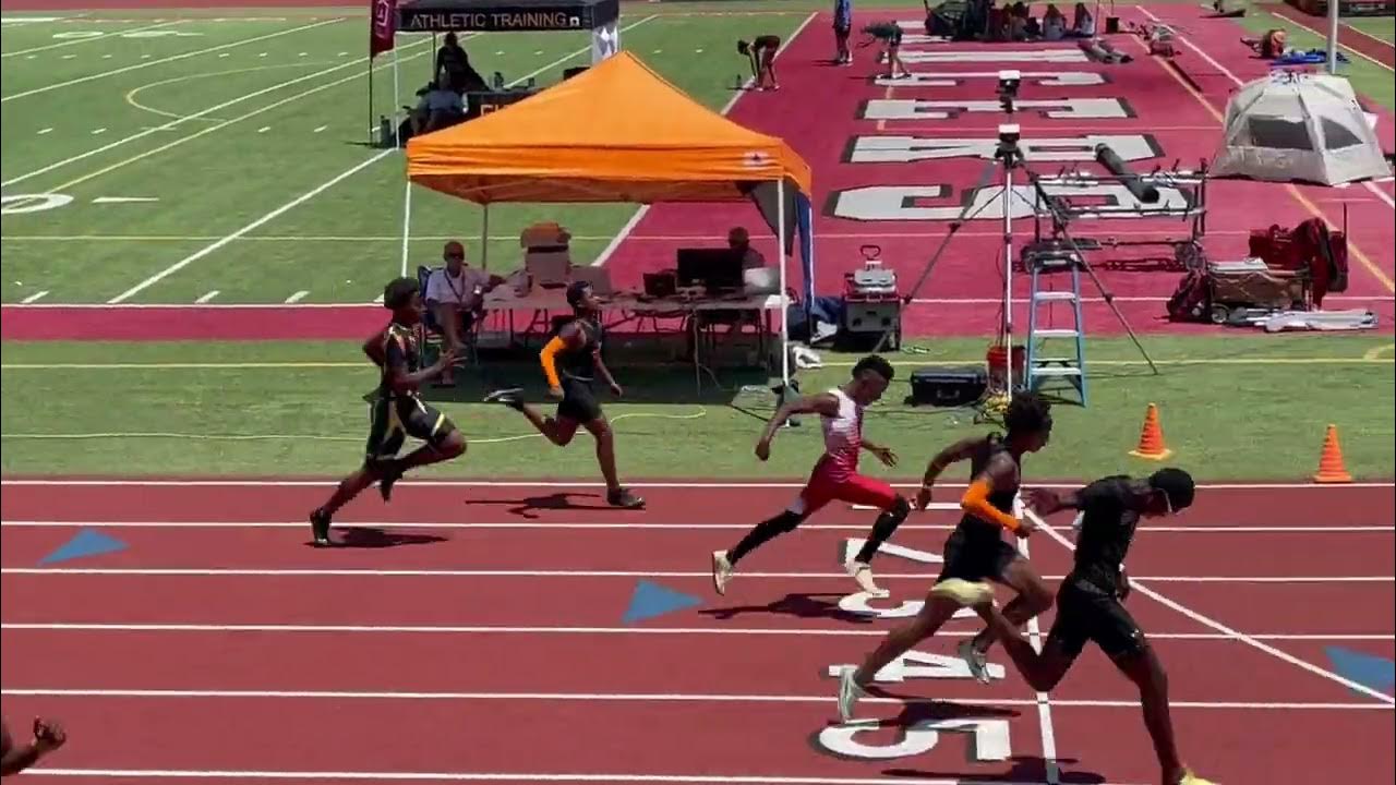 2023 Golden West Track & Field Invitation 100m(13-14 Boys Division) Winner Allen Bishop(Sac ...