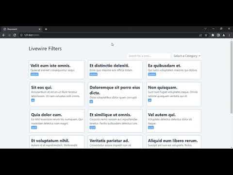 Filtering data with Laravel and Livewire - YouTube