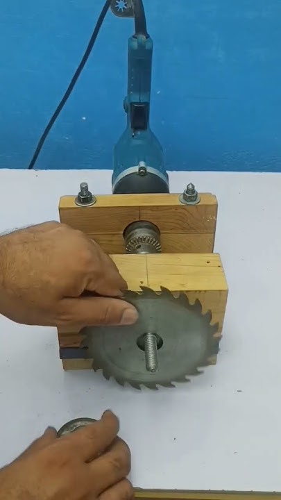 How to make a simple table saw machine used Drill machine - YouTube