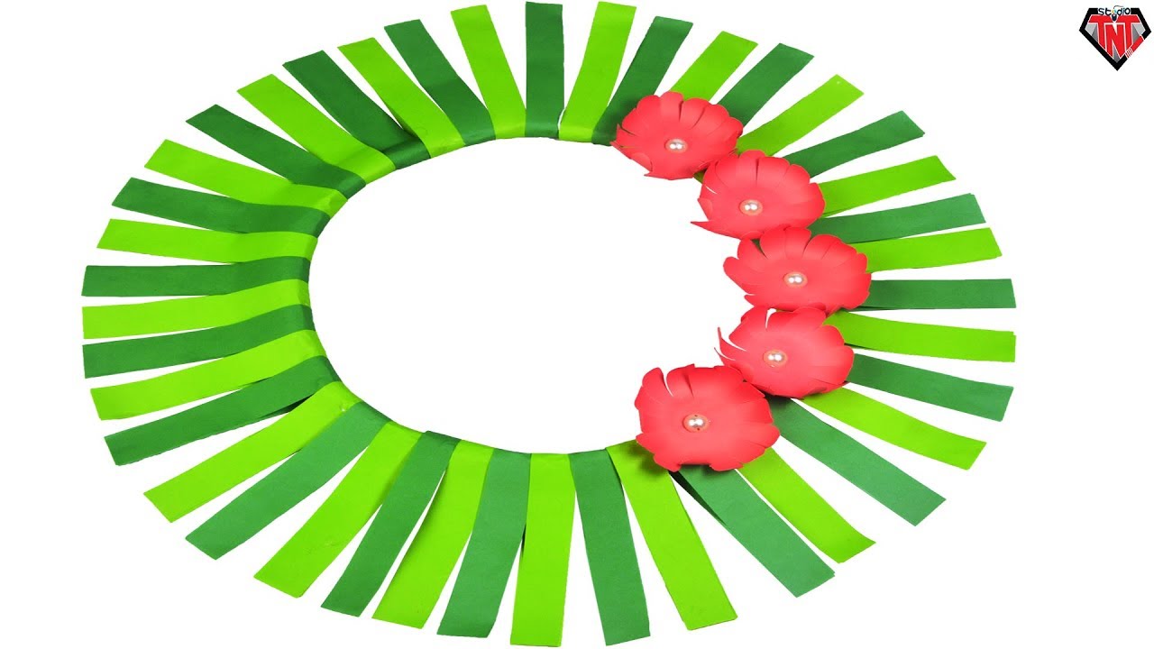 How To Make Paper Flower Simple & Beautiful Wall Hanging || Easy To DIY ...