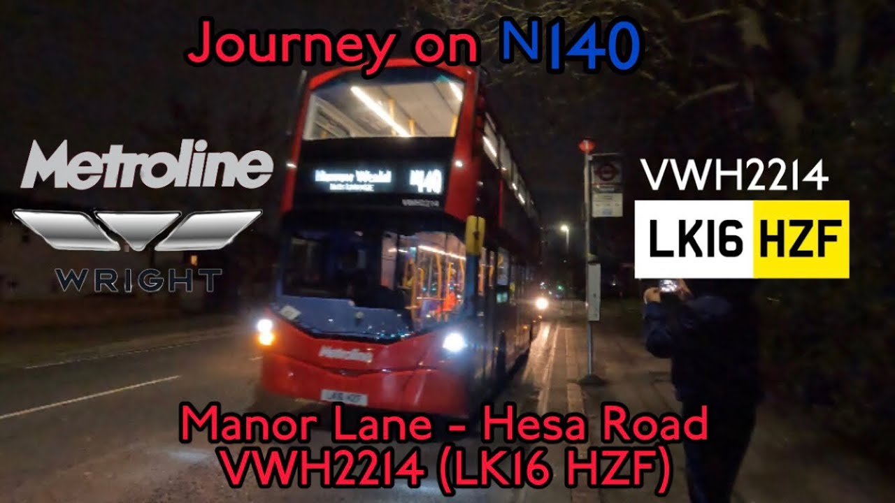 Journey on N140 Metroline Wright Gemini 3 M2 VWH2214 LK16 HZF - YouTube