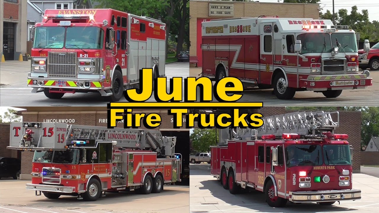 Month of June Fire Trucks Responding 2025 - YouTube