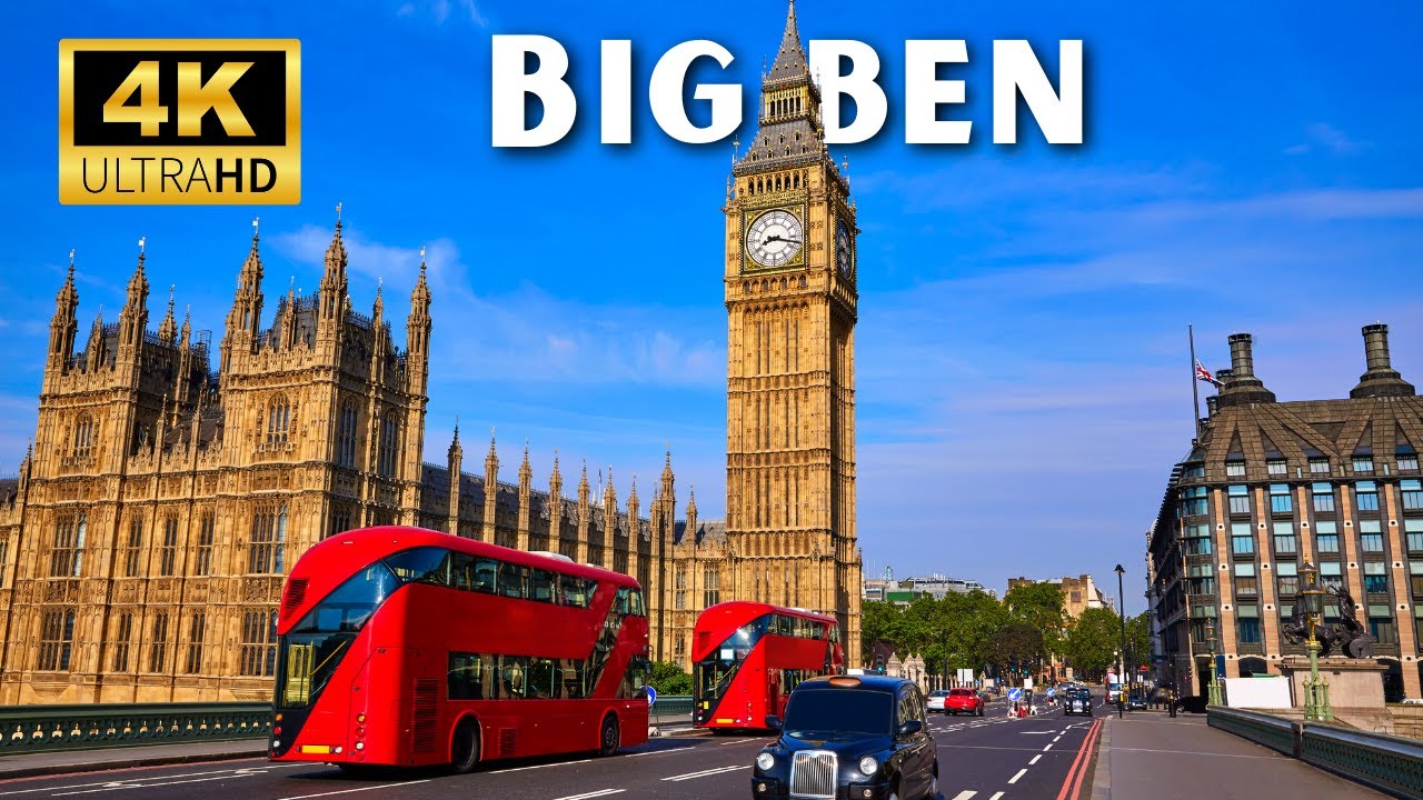 Big Ben 4k Famous Clock in London, England - YouTube