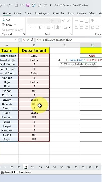 MIND-BLOWING Excel Trick to EXTRACT DATA by Department Instantly! - YouTube