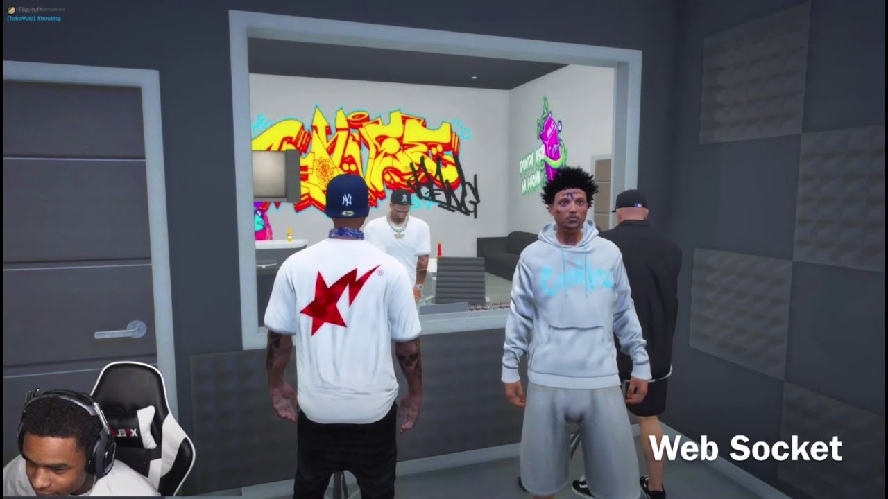 GTA RP | YBNALMIGHTYJAY NEW CRIP CHARACTER IN THE STUDIO! 😈 *MUST WATCH ...