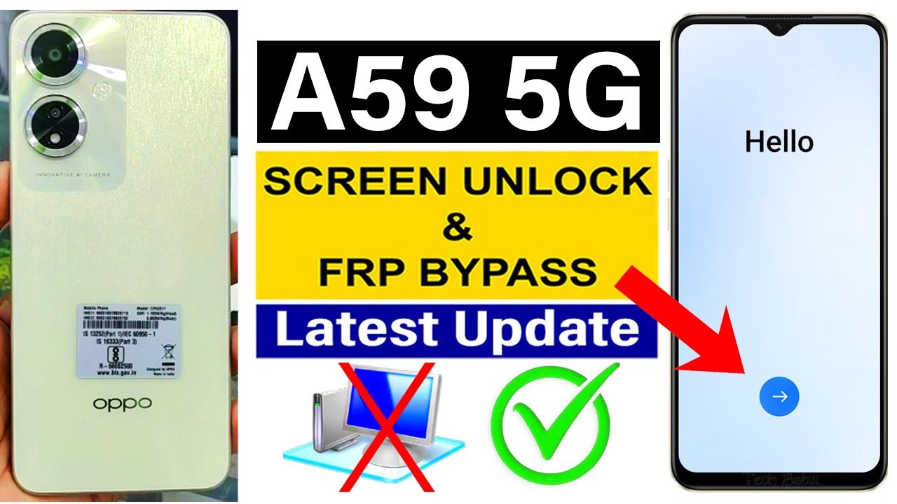 OPPO A59 5G : Hard Reset & FRP Bypass (without PC) - Easy Method - YouTube