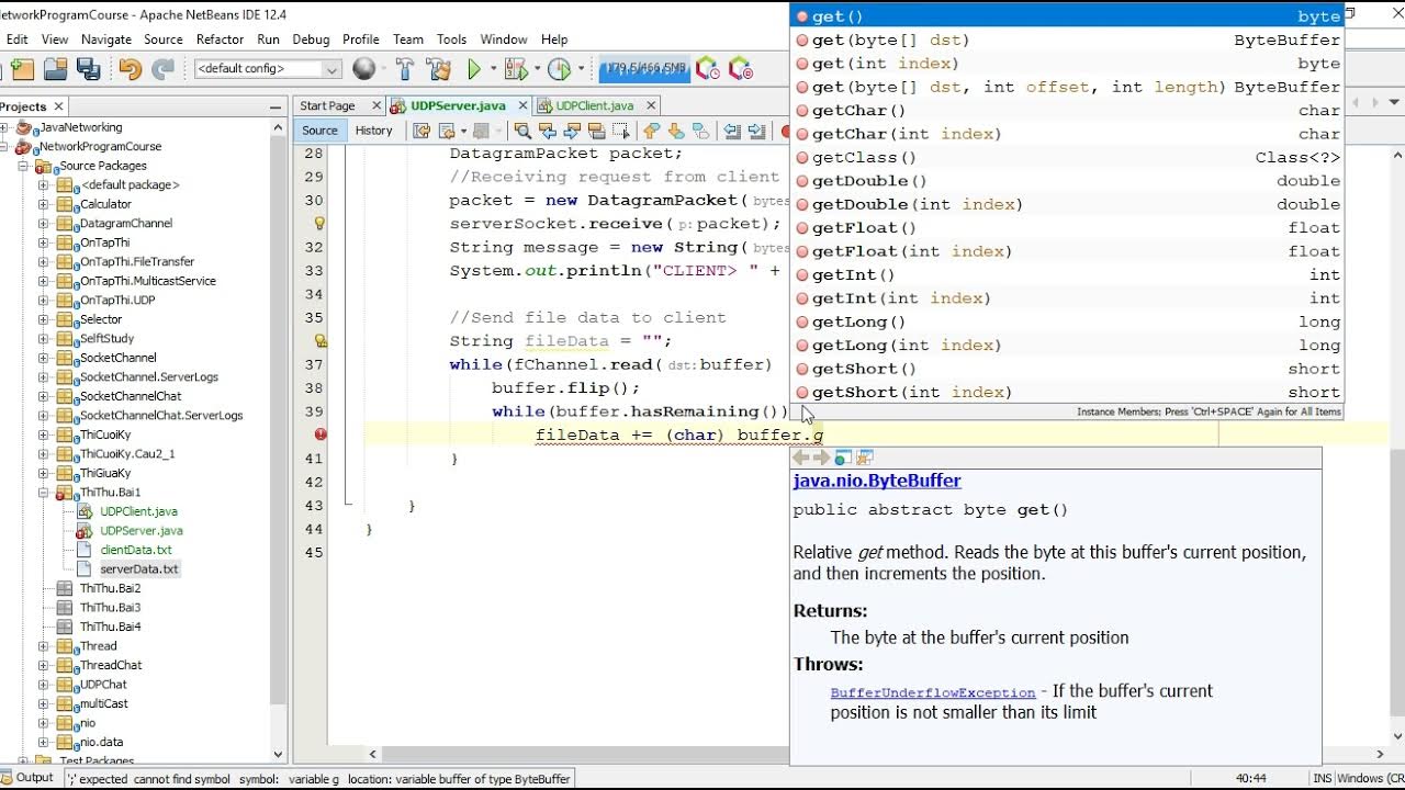 LẬP TRÌNH MẠNG VỚI JAVA || LÀM ĐỀ THI THỬ (TCP, UDP, FILECHANNEL ...