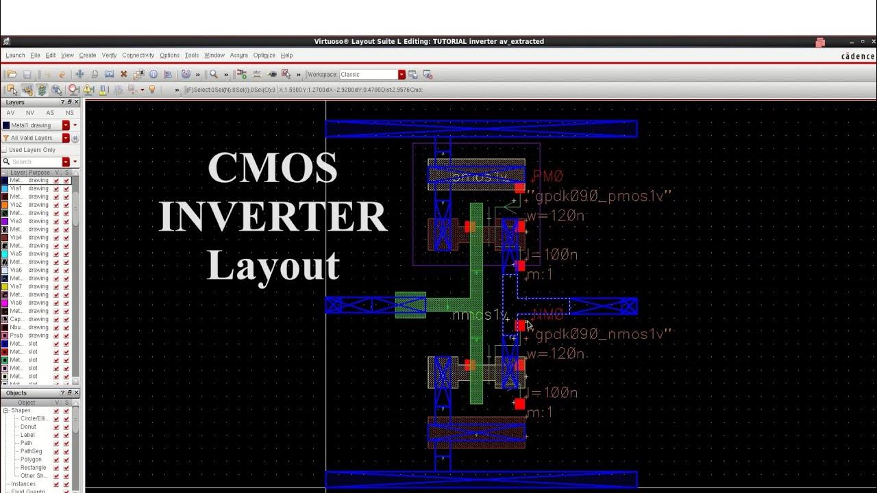 Cadence Virtuoso:: CMOS Inverter Layout || Part-2. - YouTube