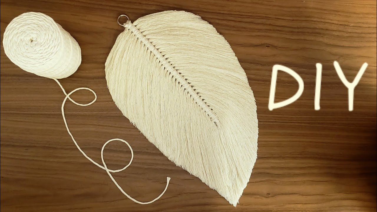 Como Fazer Uma Pena Com Barbante - String Feather - DIY - Macrame ...