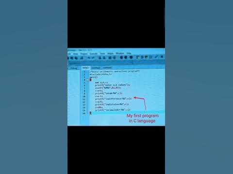 My first program in c language - YouTube