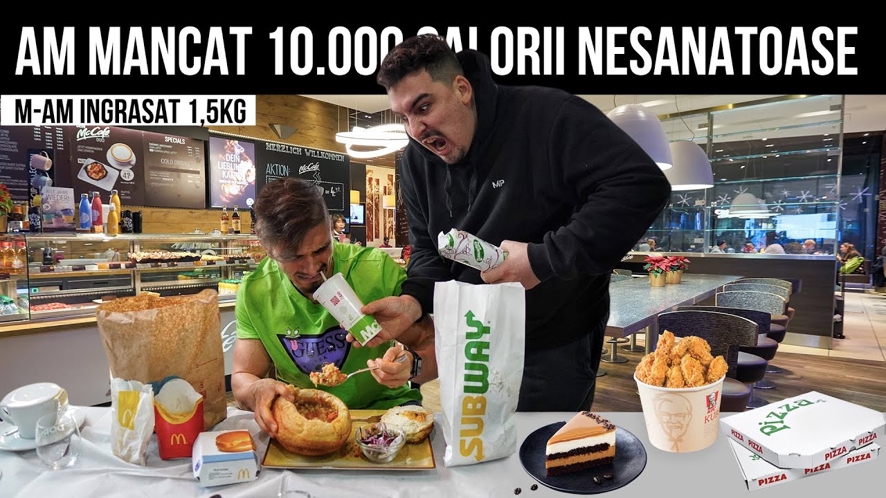 GHIDUS ISI BATE JOC DE DIETA MEA 24H | 10.000 CALORII+SHAORMA PE BANDA ...