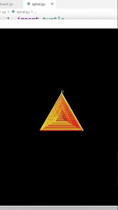 Draw Triangle Pattern using Python Turtle Graphics #shorts ...