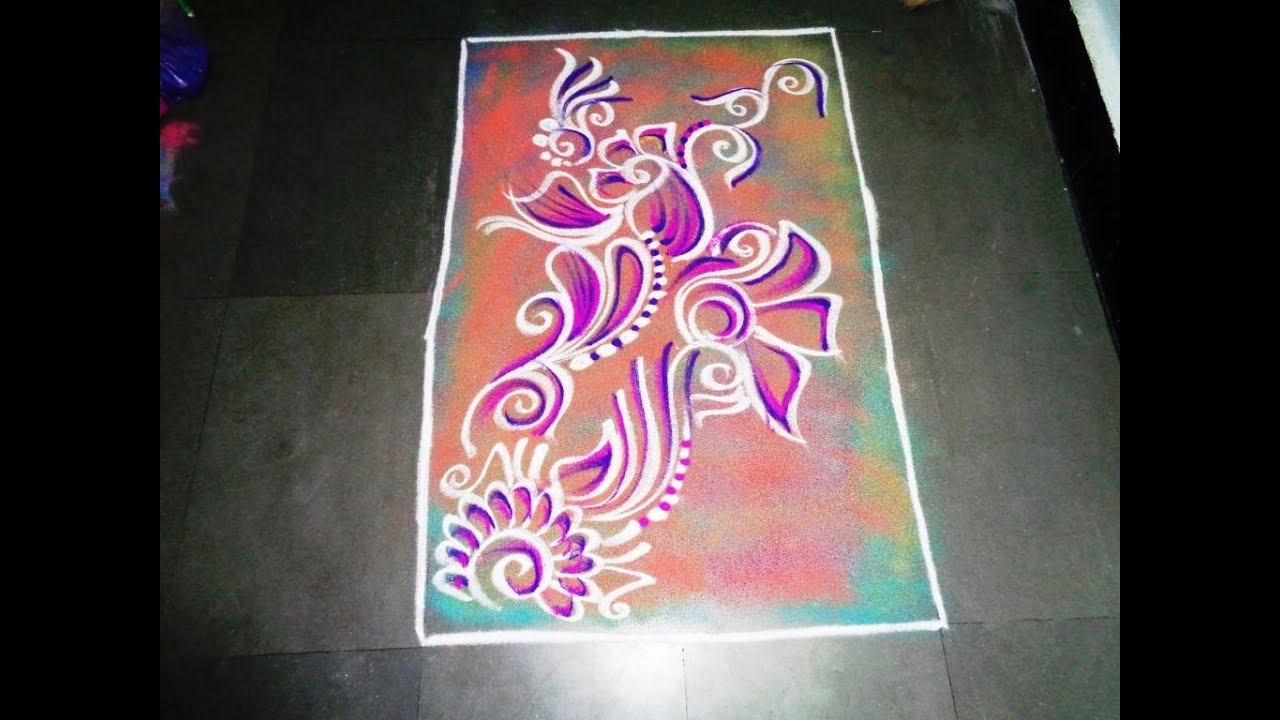 simple poster rangoli design - YouTube