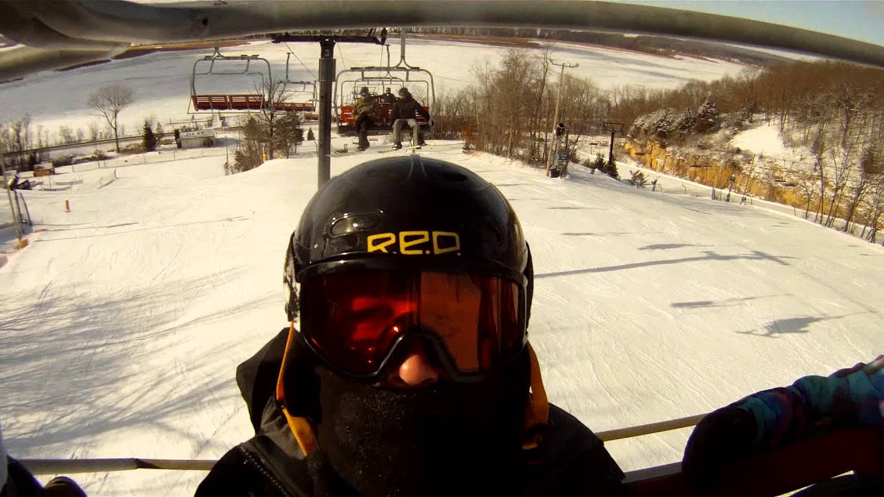 Chestnut Mountain Ski Lift - January Trip - YouTube