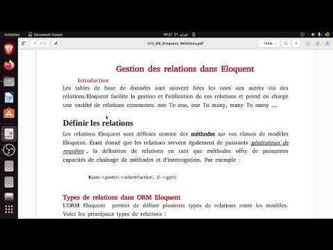 Laravel9 V75 : Les relations & Eloquent (1) - YouTube