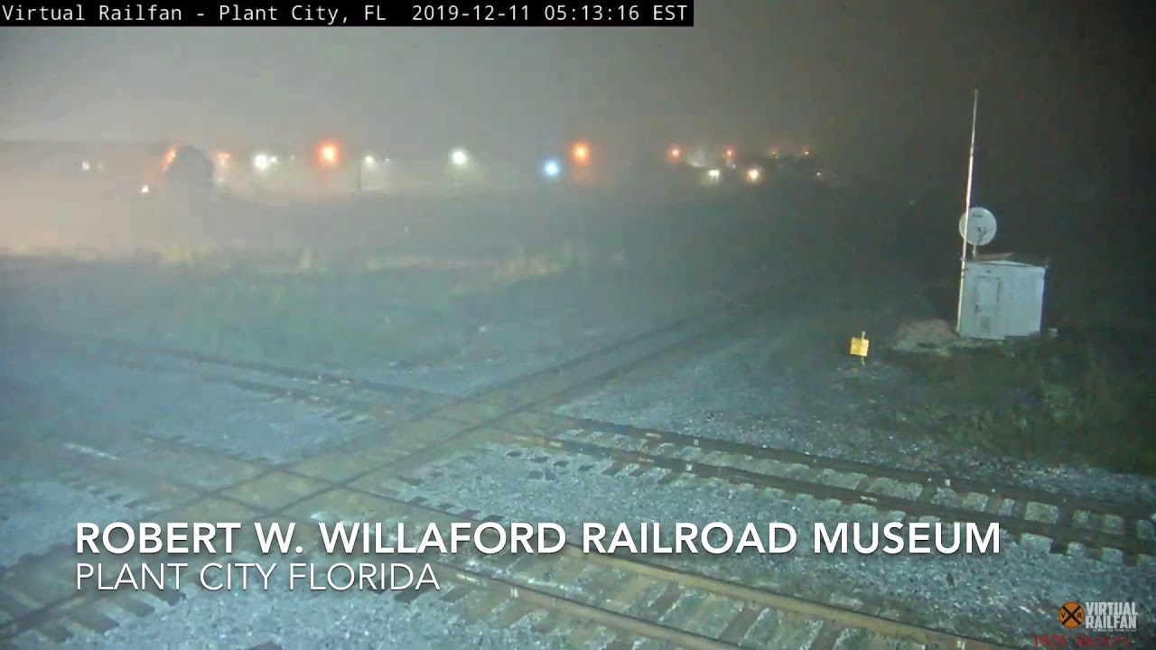 Train passing in thick fog caught on our Virtual Railfan Cameras. - YouTube