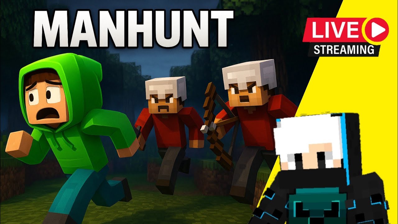 Minecraft manhunt 1v2 Live 🛑 - YouTube