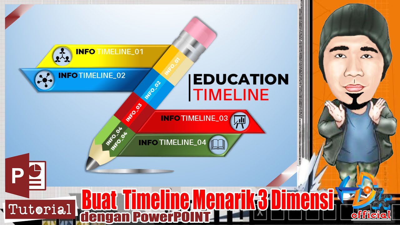 CARA MEMBUAT TIMELINE 3D MENARIK DI POWERPOINT | Timeline Design in PowerPoint | Tutorial ...