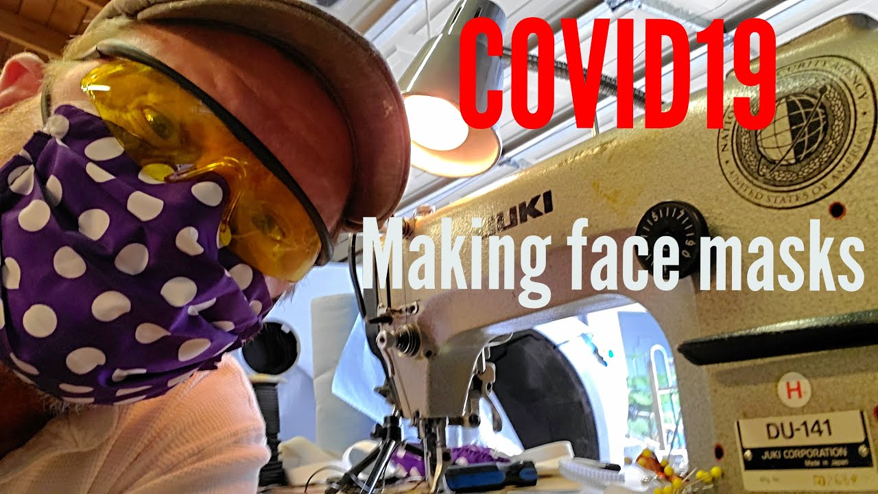 Making some COVID19 non medical face masks in the garage. - YouTube