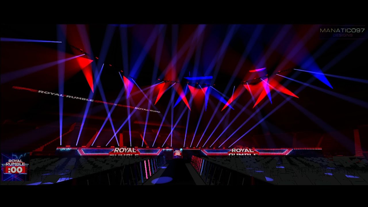 WWE Men's Royal Rumble Entrances 1-10 Stage Lighting Animation (Part 1 ...
