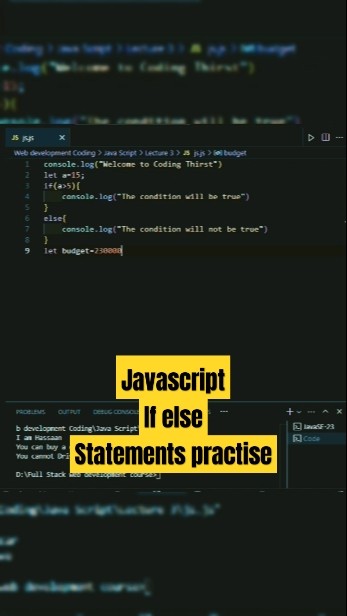 Javascript If Else Statements Practise Codingthirst Js Javascript 5934