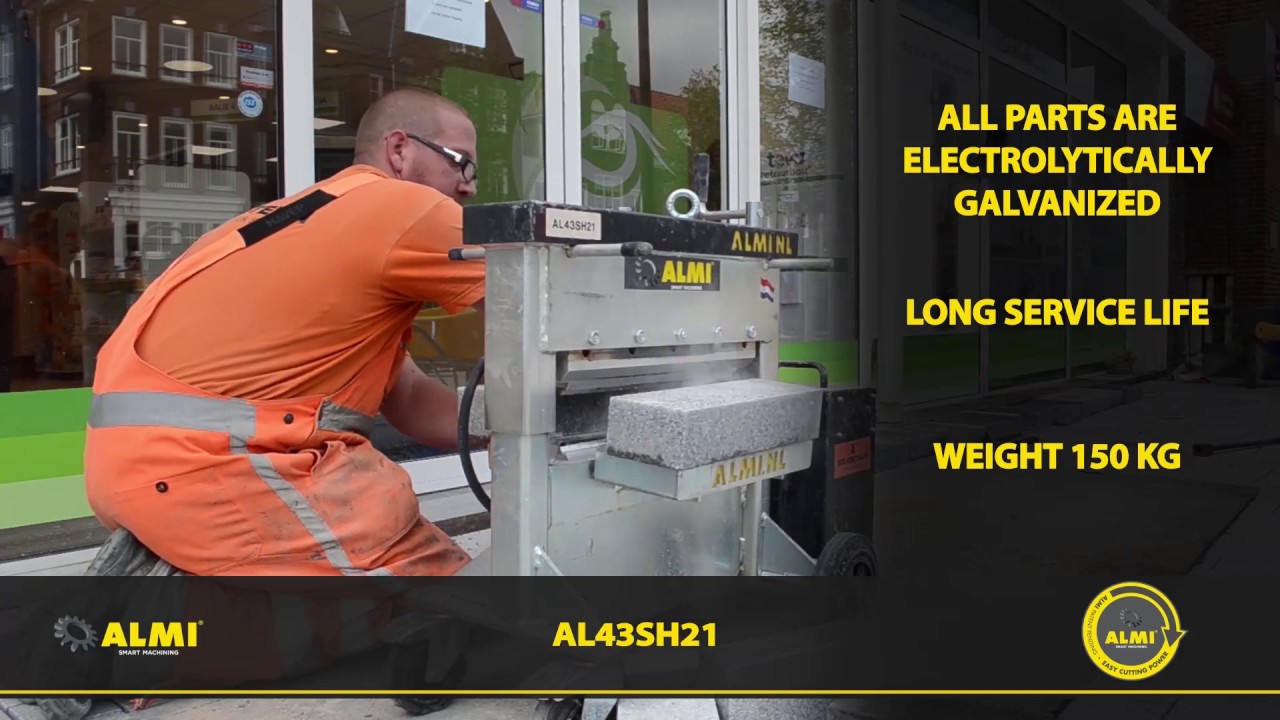 AL43SH21 hydraulic block cutter by ALMI Machinefabriek. - YouTube