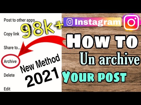 How To Archive or Unarchive Post on Instagram || Insta Post Unarchive ...