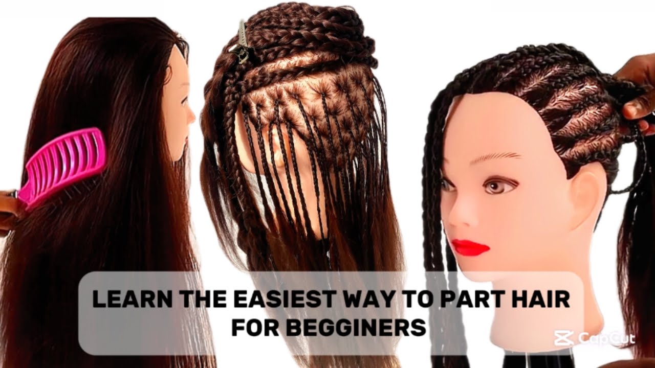BRAIDING TUTORIAL|BEST DETAILED SMALL KNOTLESS BRAIDS HAIR PARTING ...