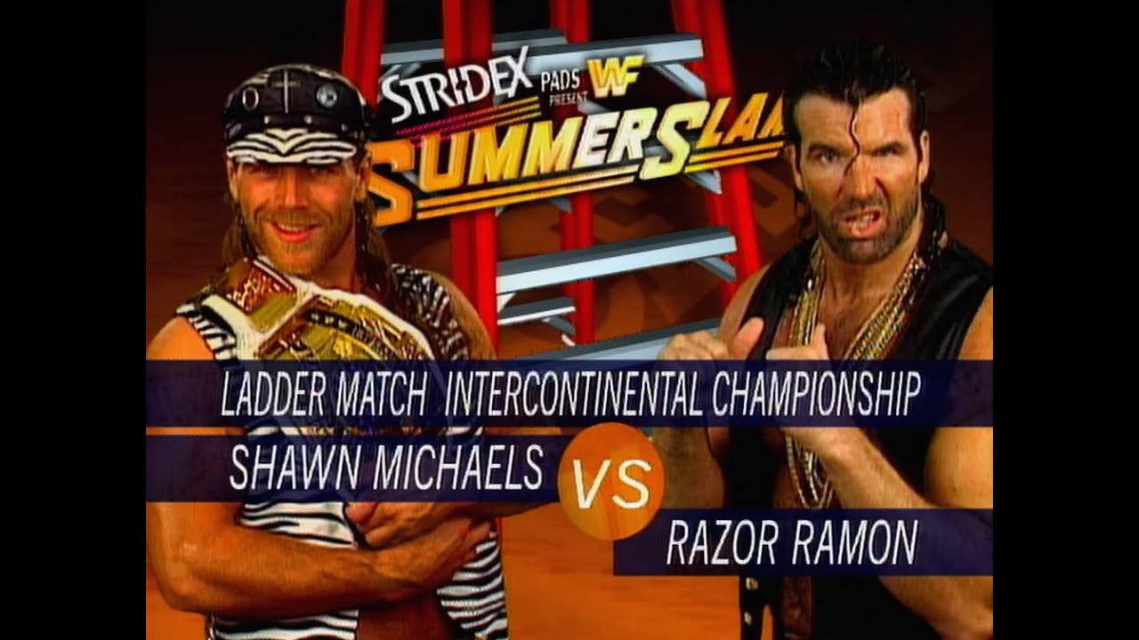 Shawn Michaels vs Razor Ramon Ladder Match SummerSlam 1995 #wwe # ...