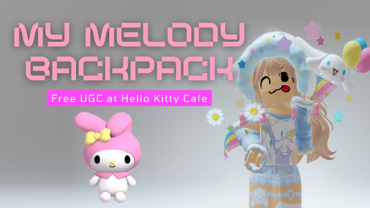 My Melody Plushie Backpack limited UGC at Hello Kitty Cafe | Roblox ...