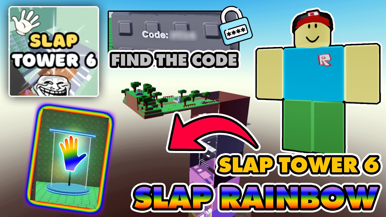 Slap Tower : Find Door Code For Slap Rainbow Hand - YouTube