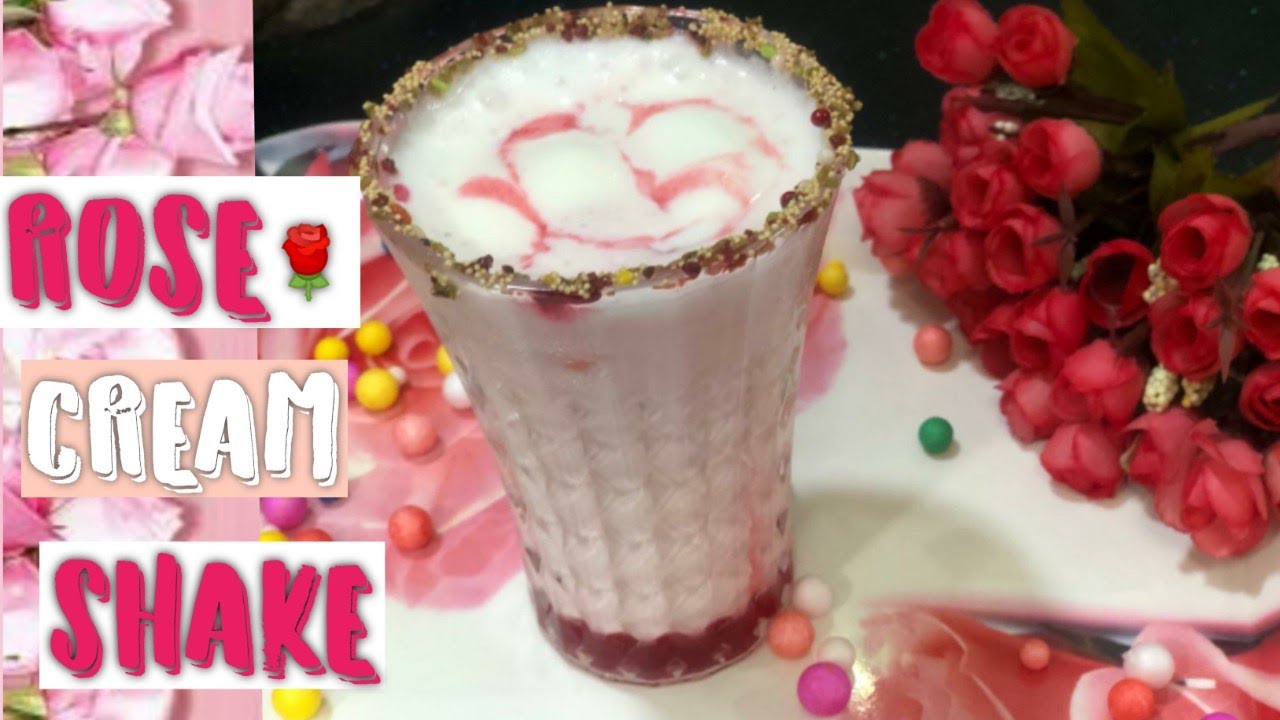 ROSE CREAM SHAKE||जब गरमी ♨️ सताए तो झटपट रूह अफज़ा क्रीम शेक घर पर ...