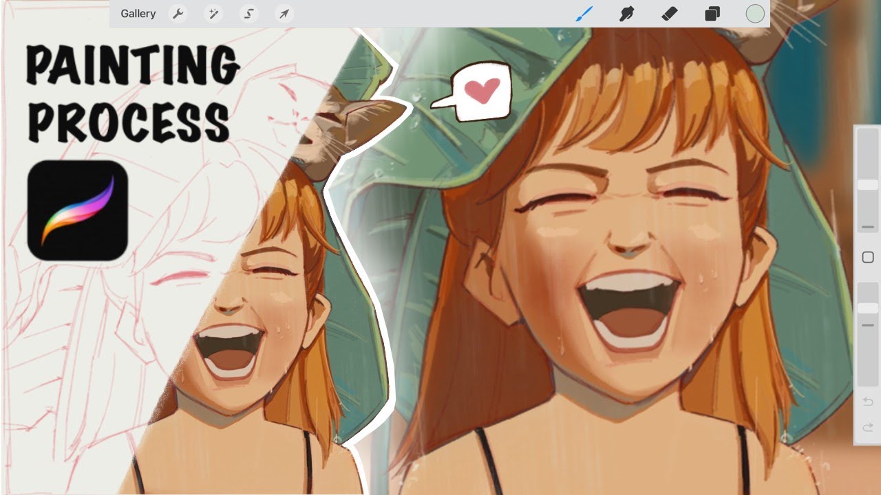 Rain | Digital Painting in Procreate - YouTube