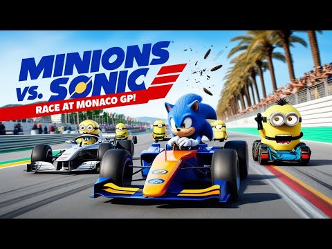 Race between Sonic and The Minions in Monaco Formula 1 Grand Prix - YouTube