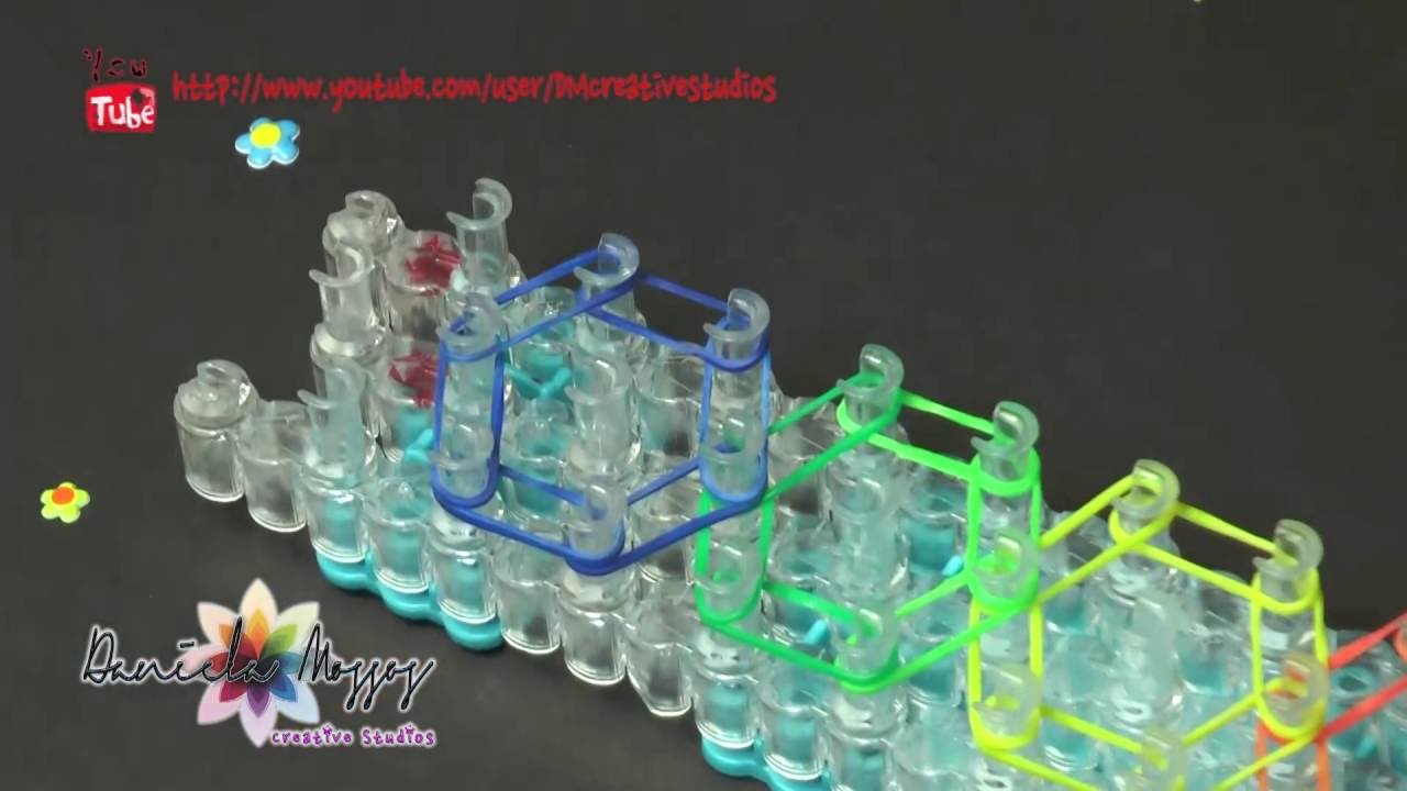 Bracelet Honeycomb - Rainbow Loom Project English Version - YouTube