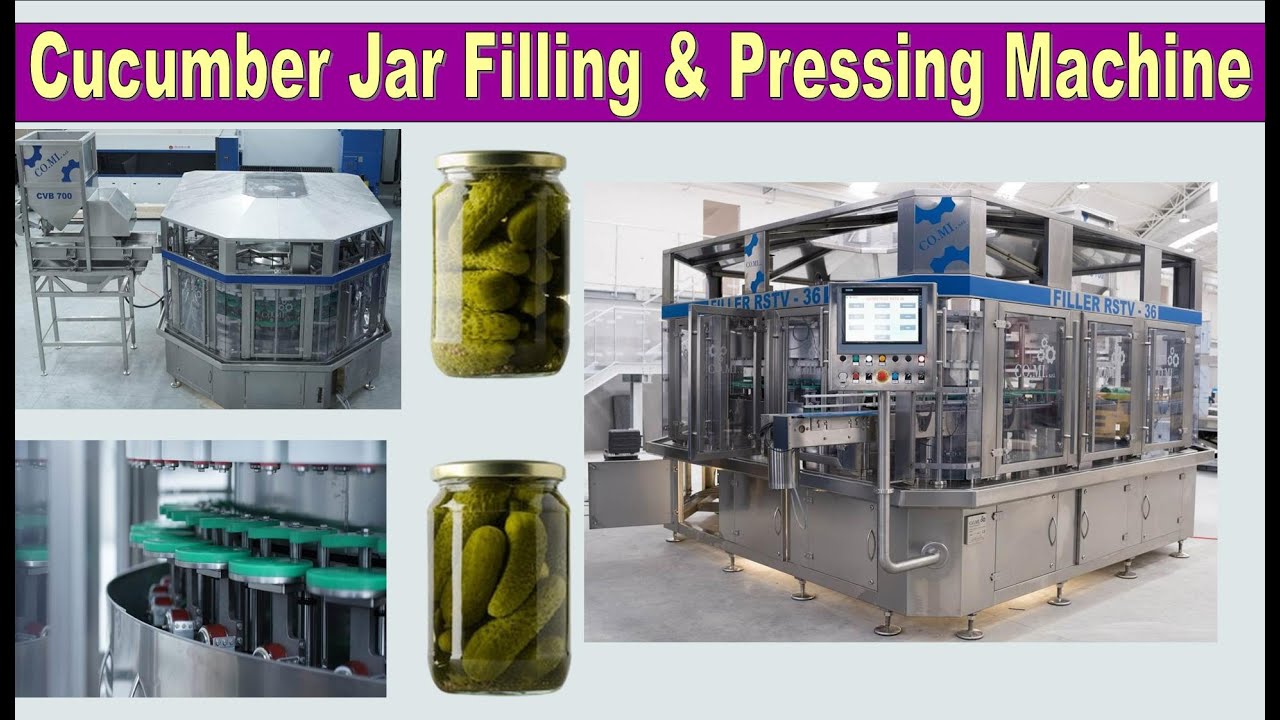 Automatic Linear Vibratory Cucumber Jar Filing Machine - YouTube