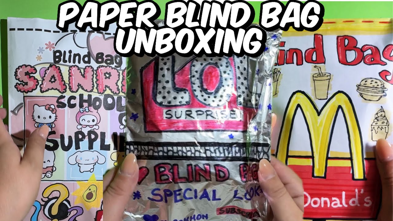 BLIND BAGS UNBOXING | PAPER BLIND BAGS | ASMR | BLIND BAGS COMPILATION ...