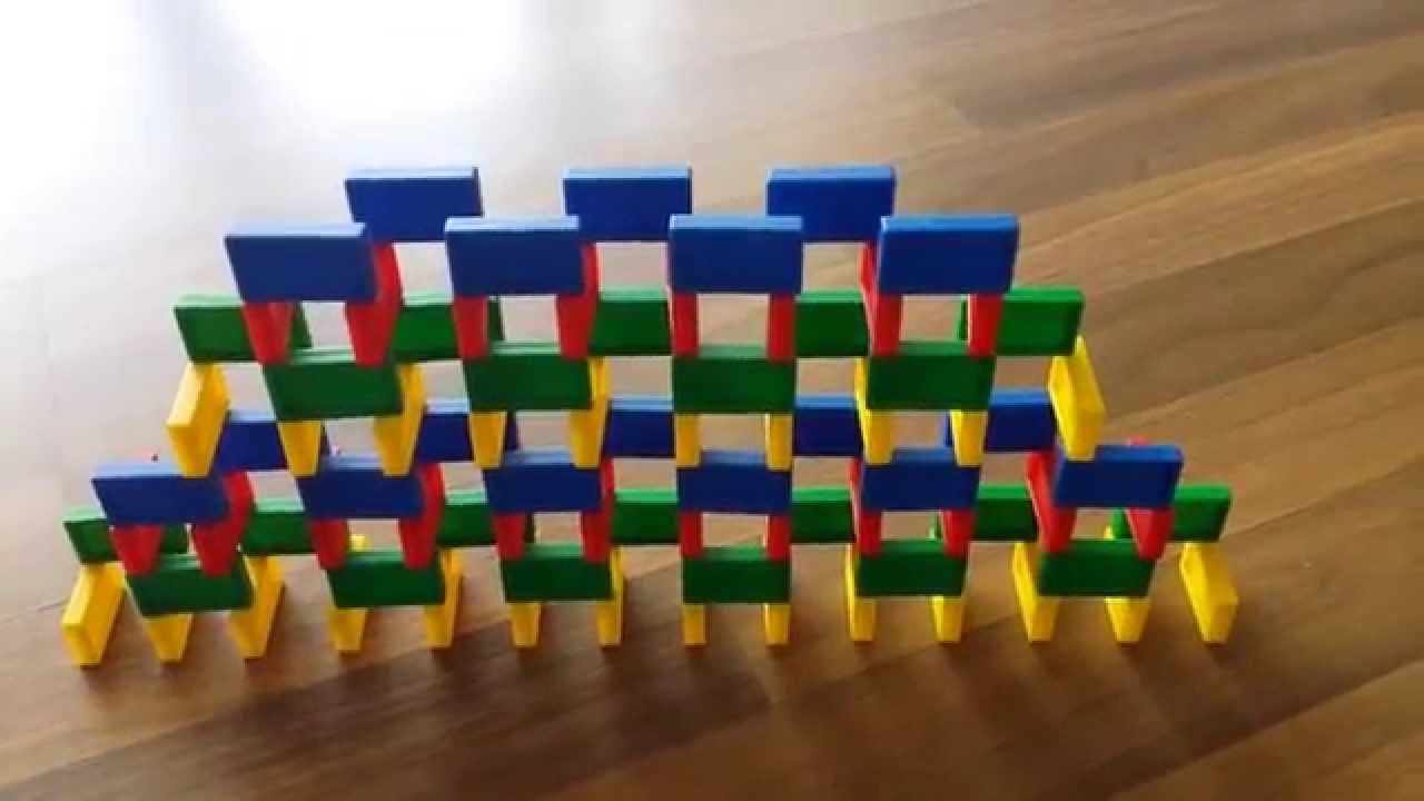 Domino Mini 2D Pyramid ( 305 Dominos )[Domino Rallye #2] - YouTube