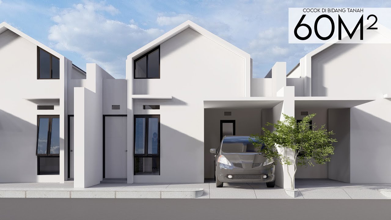 Design Rumah minimalist 60 meter persegi ( Fasad Scandinavian ) - YouTube