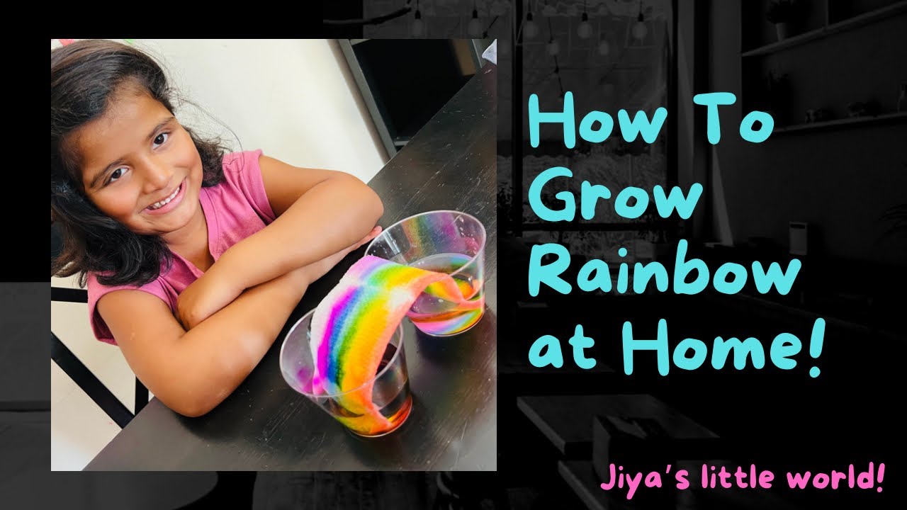 How to grow Rainbow 🌈 at home science Experiment for kids |DIY Waking 🌈 ...
