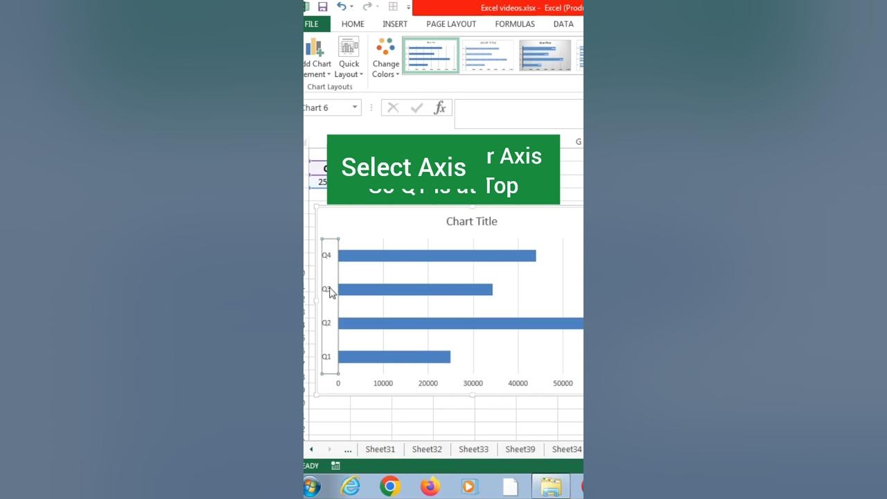 Shorts Reverse Data Using Chart In Excel Exceltips Excelshortsbyvijeta Excelshorts