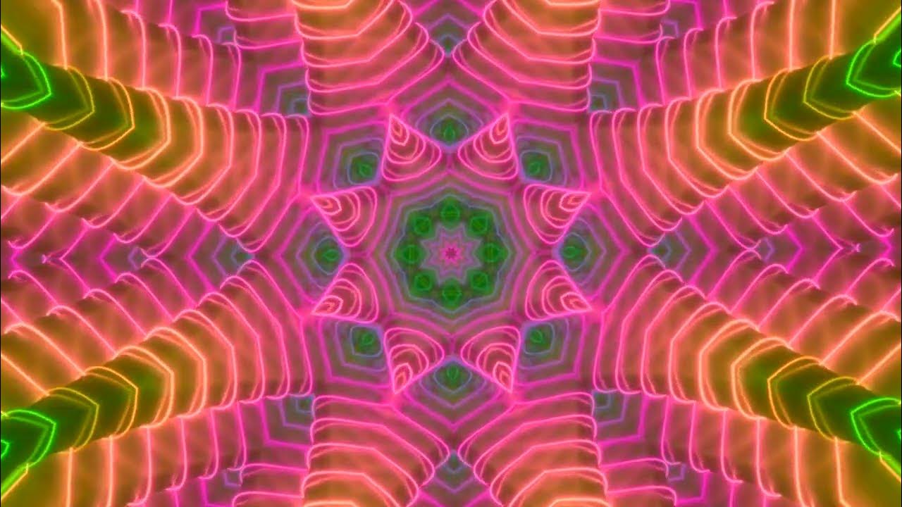 Beautiful Abstract fractal Kaleidoscope Screensaver - Psychedelic Fractal Flame Visuals - YouTube
