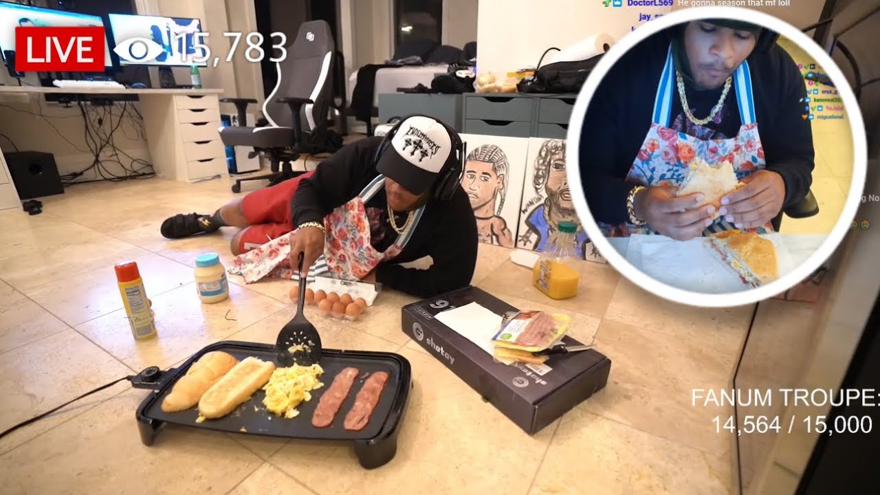 Fanum LIVE cooking stream GOOD EATS ️🥪 - YouTube