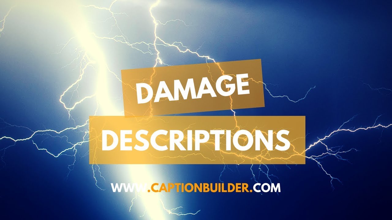Caption Builder- Damage Descriptions - YouTube