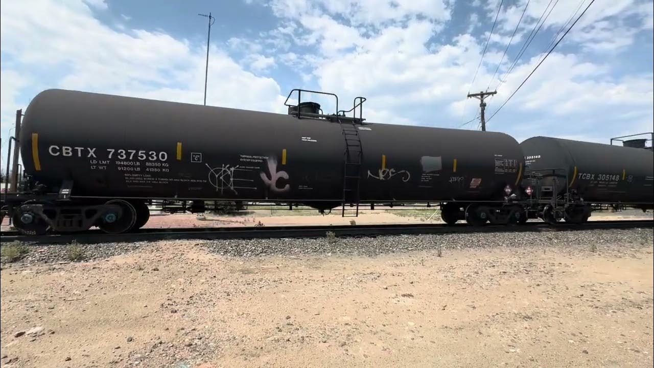 BNSF #5239 Lead’s SB H-DENAMS1-12A Through Fontaine Crossing With Solo DP Unit 7/13/24. - YouTube