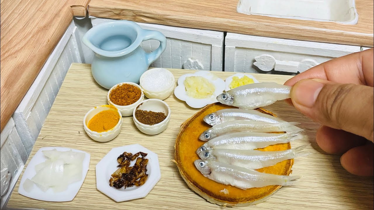 Spicy mini fish curry | Amazing mini cooking - YouTube