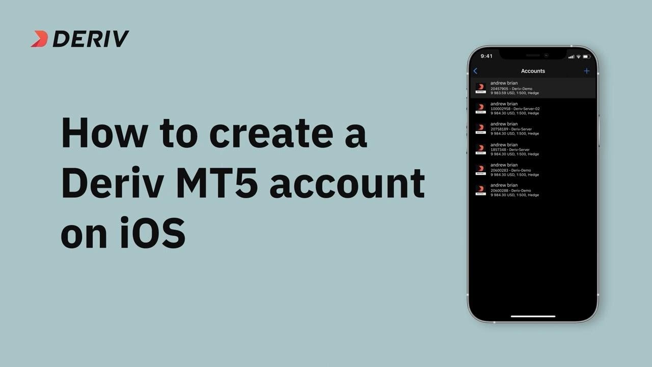 How to setup a Deriv MT5 account on IOS step by step guide - YouTube