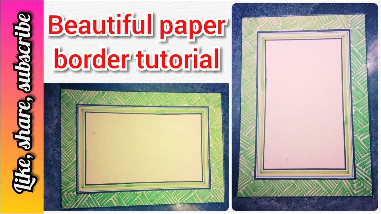 Paper border design ideas | Border design on paper | colour border ...