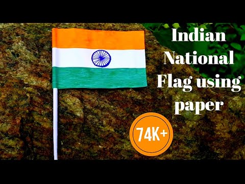 How to make National Flag of India || DIY paper flag # ...