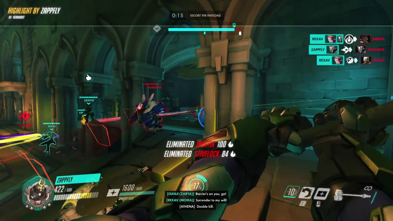 Highlight: Sneaky Reinhardt Shatter on Blizzard World - YouTube